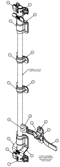 Frost Break Cam Door Lock Rod Kit | 1969-P24-13 | Eberhard